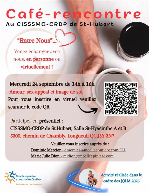 AFFICHE Café-rencontre Entre-nous 5 déc. 1 | Moelle Epinière et ...